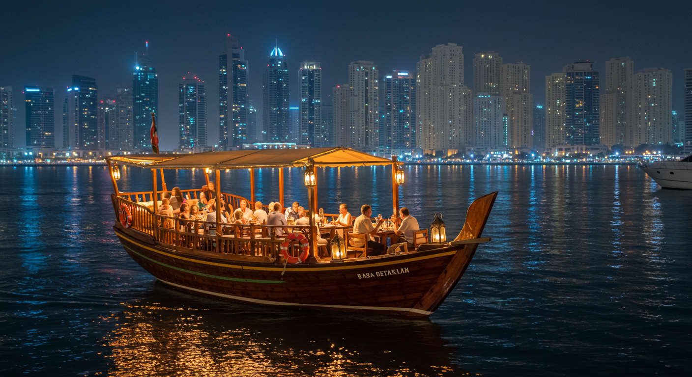 Dhow Cruise Marina Dubai – Luxury Dinner, Skyline Views & Best Deals